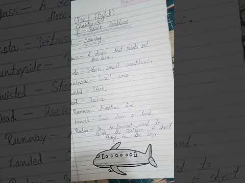 Class 10th English book "First flight " Ch.3 (Part II - Black Aeroplane) ke word - meaning.✍️✍️🤗🤗👍👍|