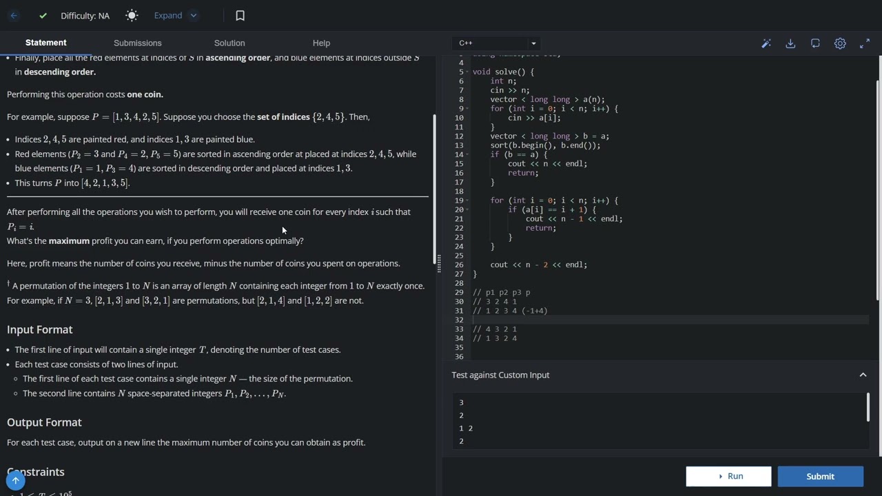 Red-Blue Sort | Starters 161(Rated for all) | START161 | Maths #codechef #contest