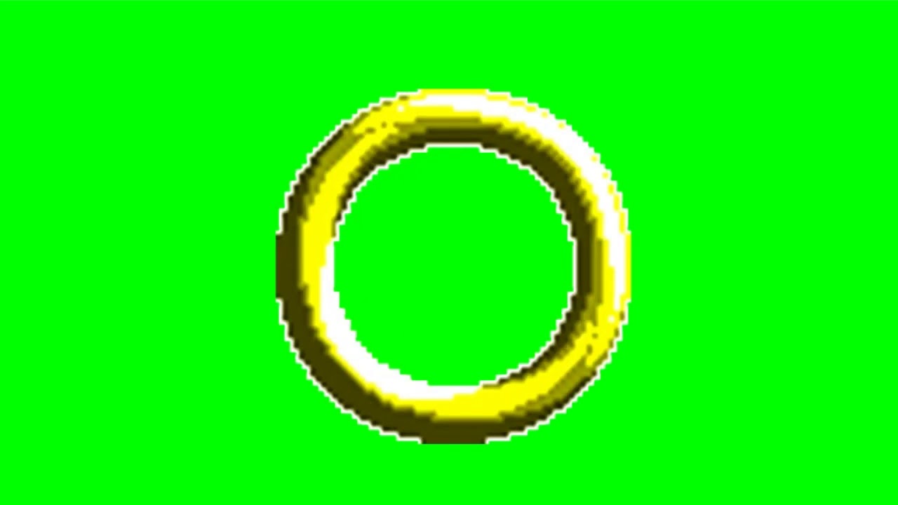 Sonic giant ring with sound [Green Screen]