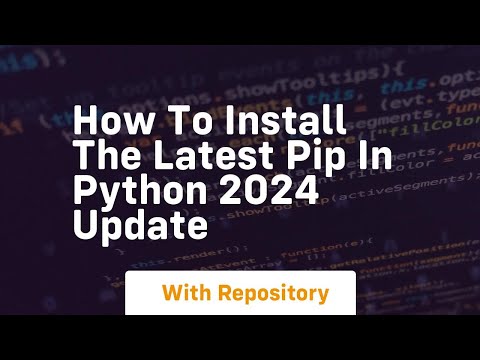 How to install the latest pip in python 2024 update