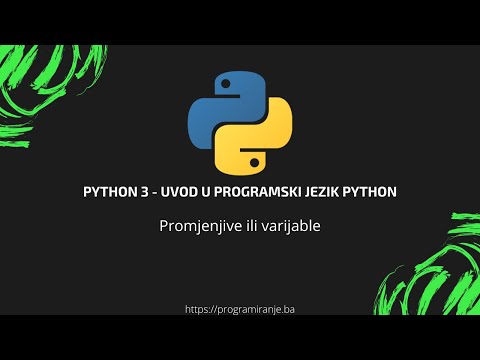 04 - Uvod u programski jezik Python: Promjenjive ili varijable