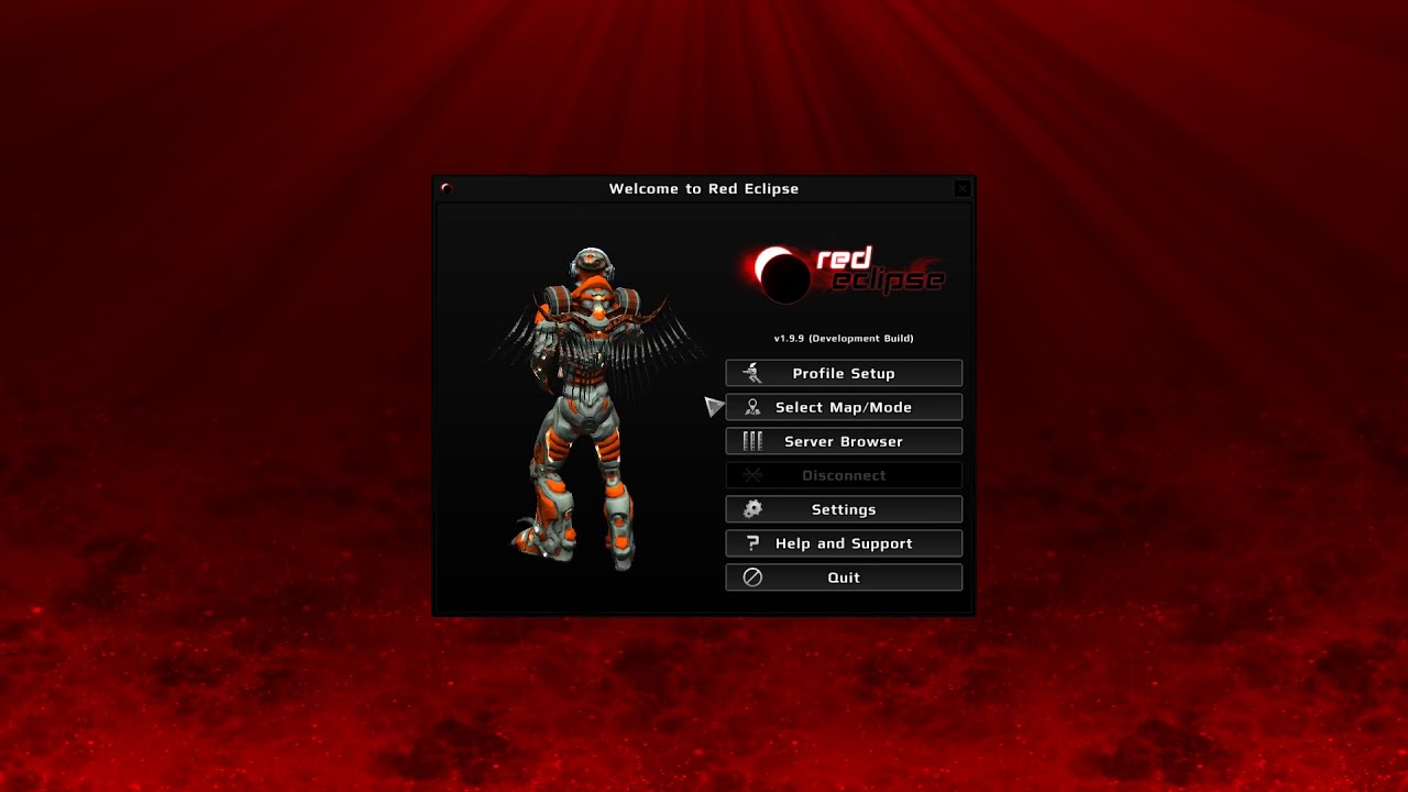 Red Eclipse development: Main Menu