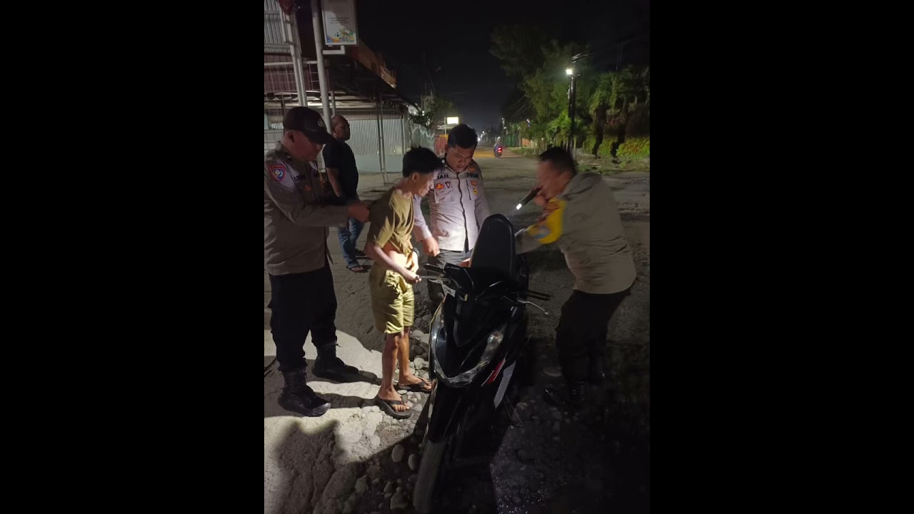 Polsek Hamparan Perak Intensifkan Patroli Malam Cegah Gangguan Kamtibmas dan kejahatan malam