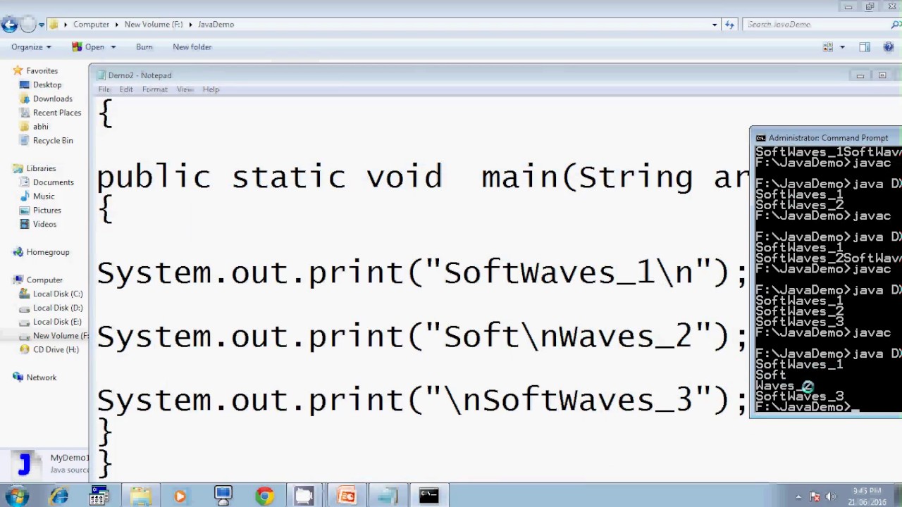 Lecture 4 difference between print and println method in java in hindi