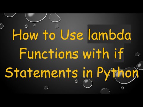 How to Use lambda Functions with if Statements in Python