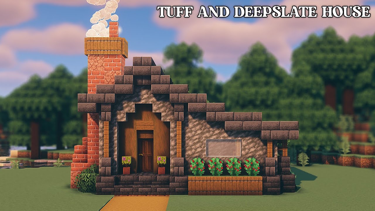How To Build Tuff And Deepslate House In Minecraft 1.20 || #2 ...