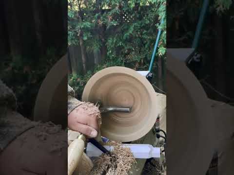 Part 2 of the English walnut fruit bowl #woodturning #wood #satisfying #woodwork woodworking #art