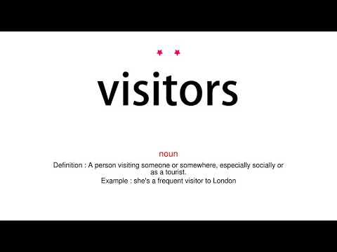 How to pronounce visitors - Vocab Today