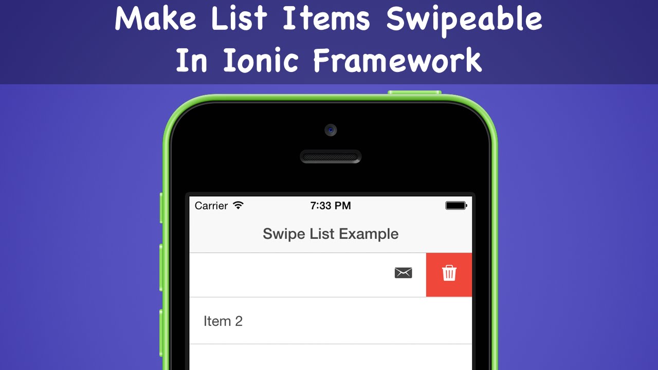 Make List Items Swipeable In Ionic Framework