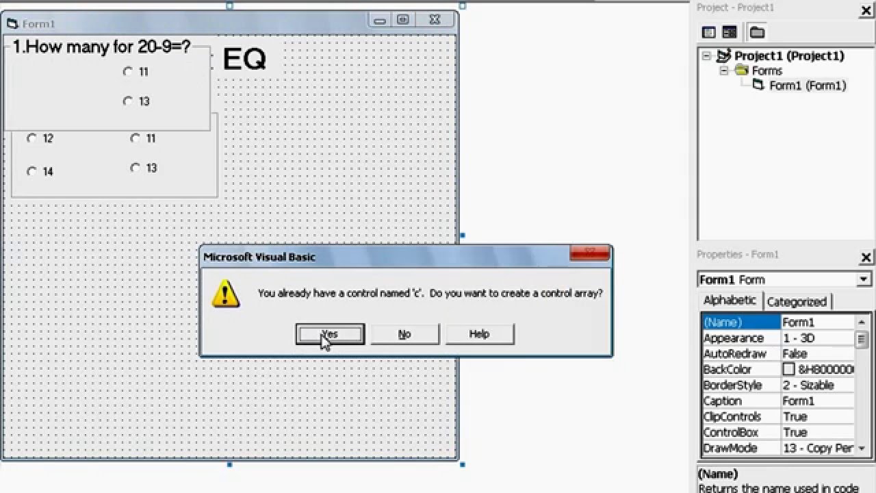 VB6 Tutorial - Option button.