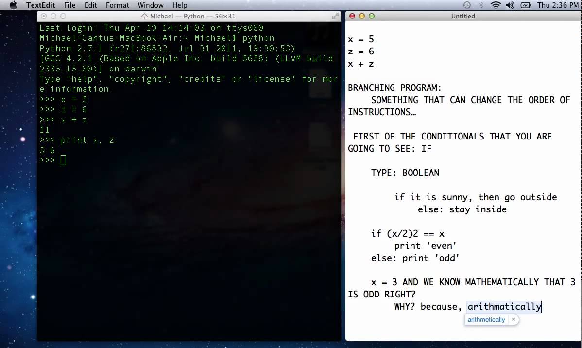 Computer Code - 4 - Branching Programs