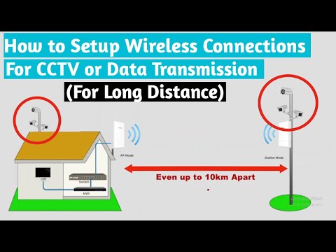 how to setup long distance wireless connections for CCTV video surveillance and data transmission.