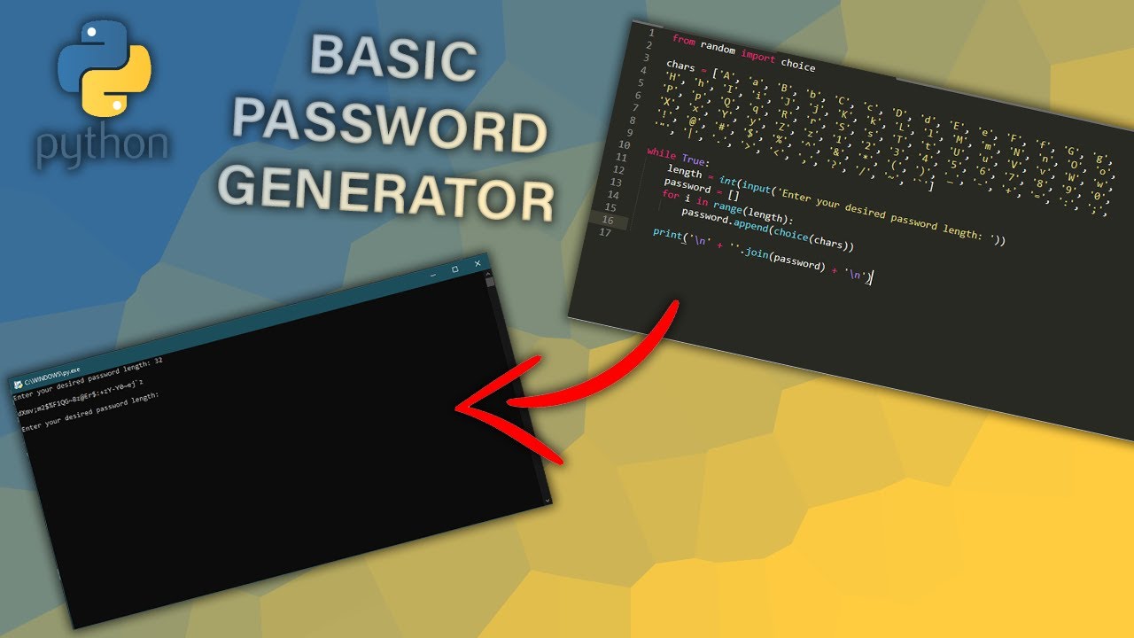 Basic Password Generator | Python Tutorial