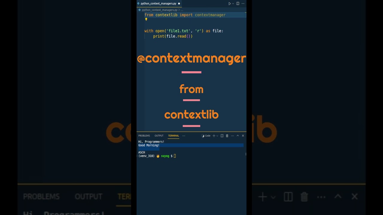 42 - Take Control of Your Code: Customizing Context Managers in Python #python #programming #coding