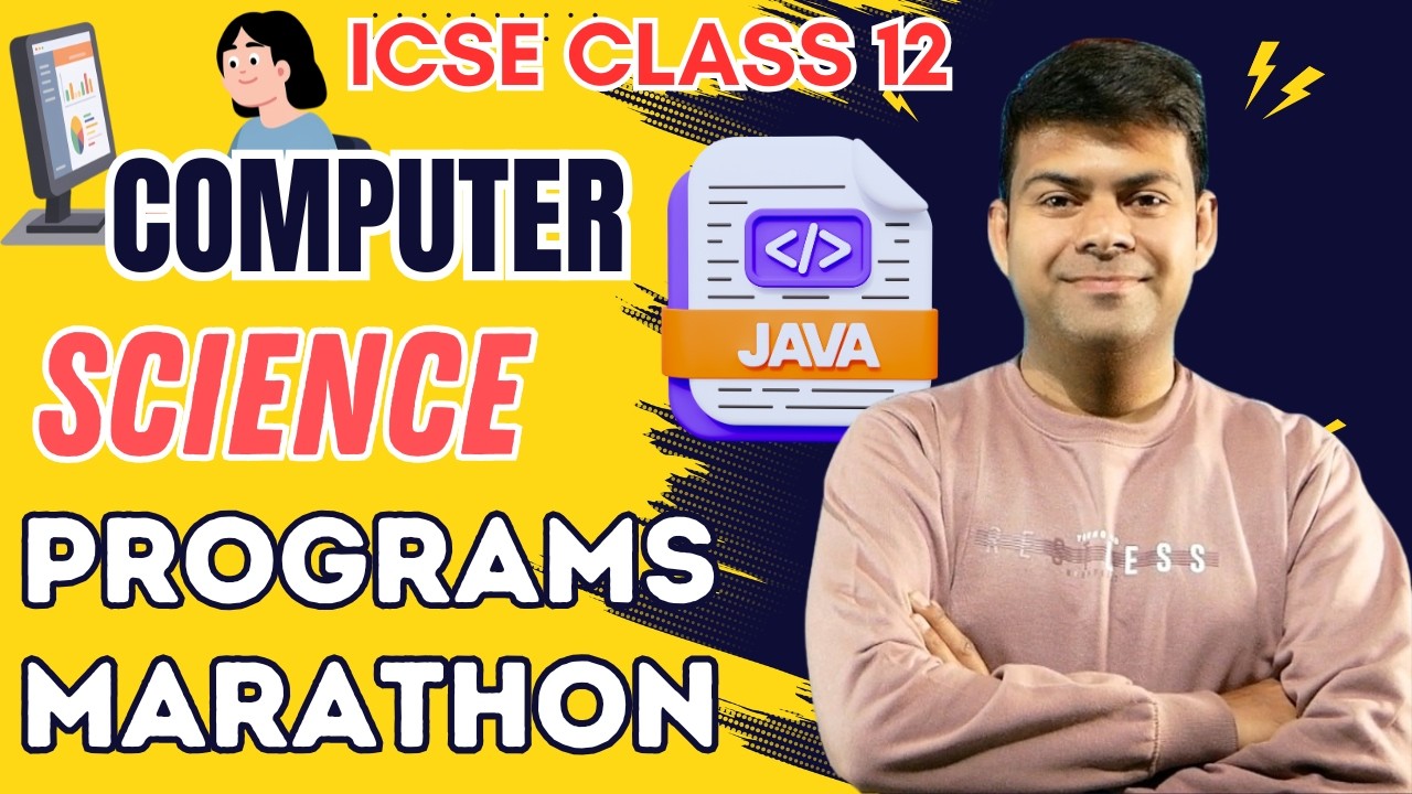 ISC Computer Science Marathon 2026 | Important JAVA Programs + Logic 💻