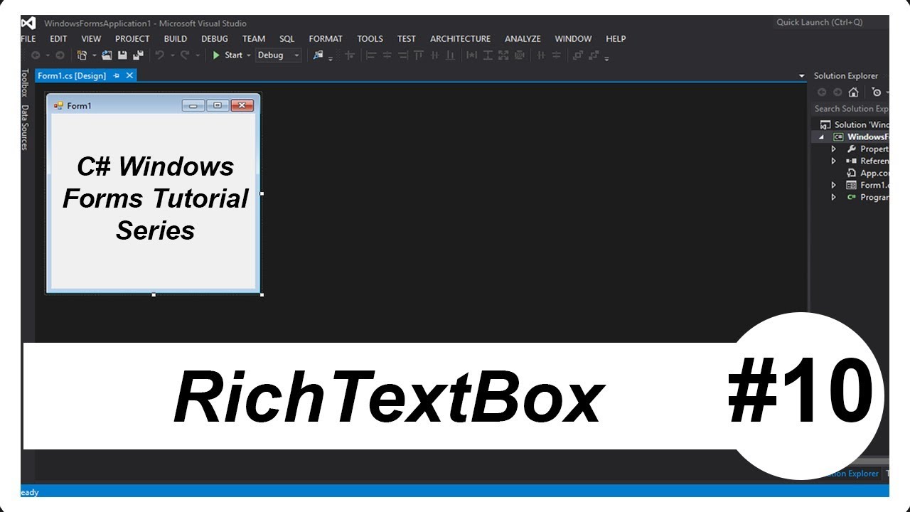 C# Windows Forms Tutorial #10 - RichTextBox