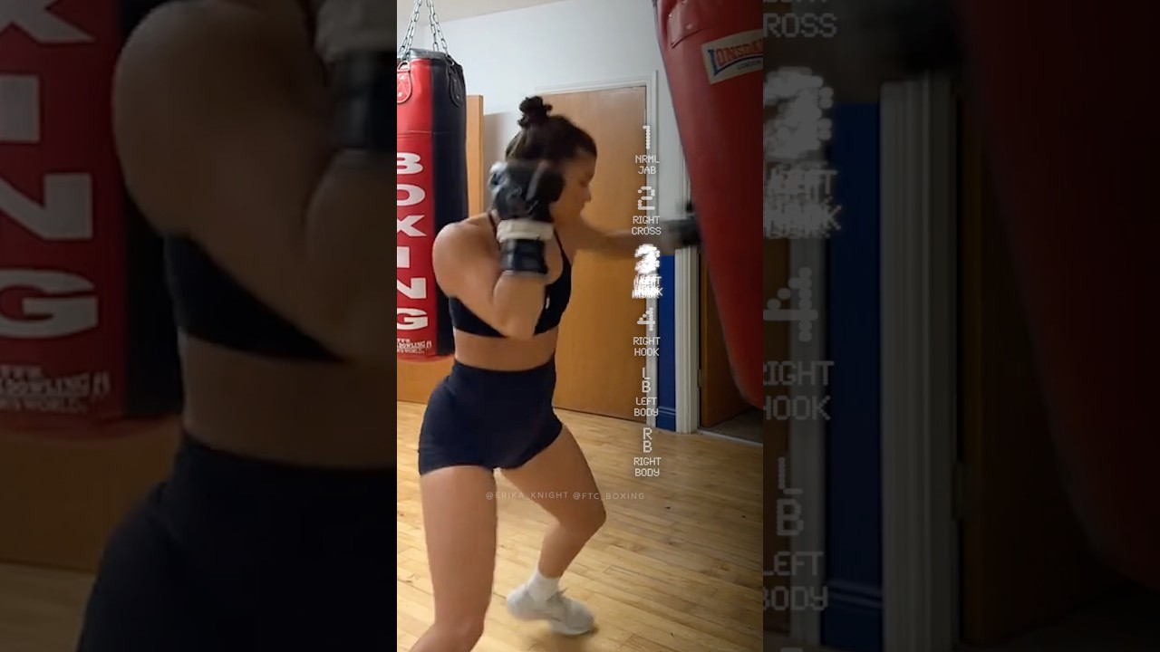 Erika Nott UNLOADS on Boxing Heavy Bag