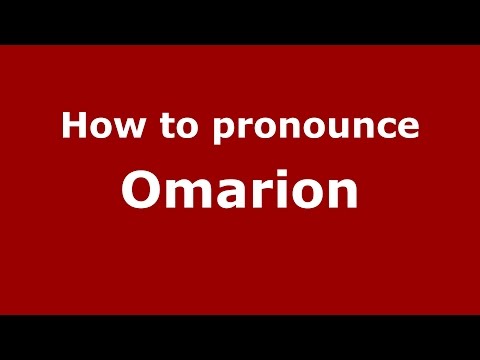 How to pronounce Omarion (American English/US) - PronounceNames.com
