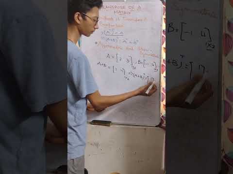 TRANSPOSE OF A MATRIX!!(Symmetric and Skew Symmetric Matrices)