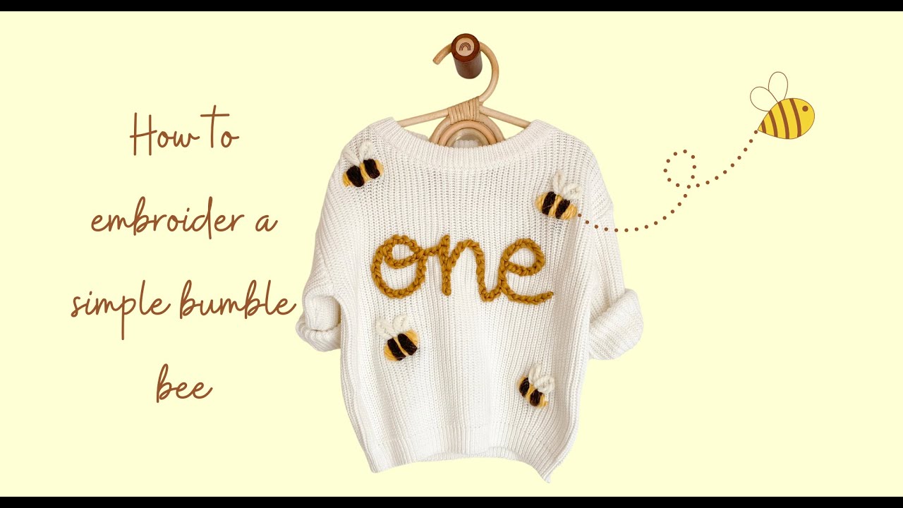 Embroider a bee with me (littlelooksbylilly)