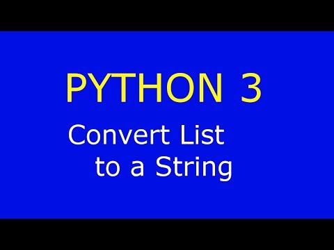 Python 3 - How to convert a list to a string