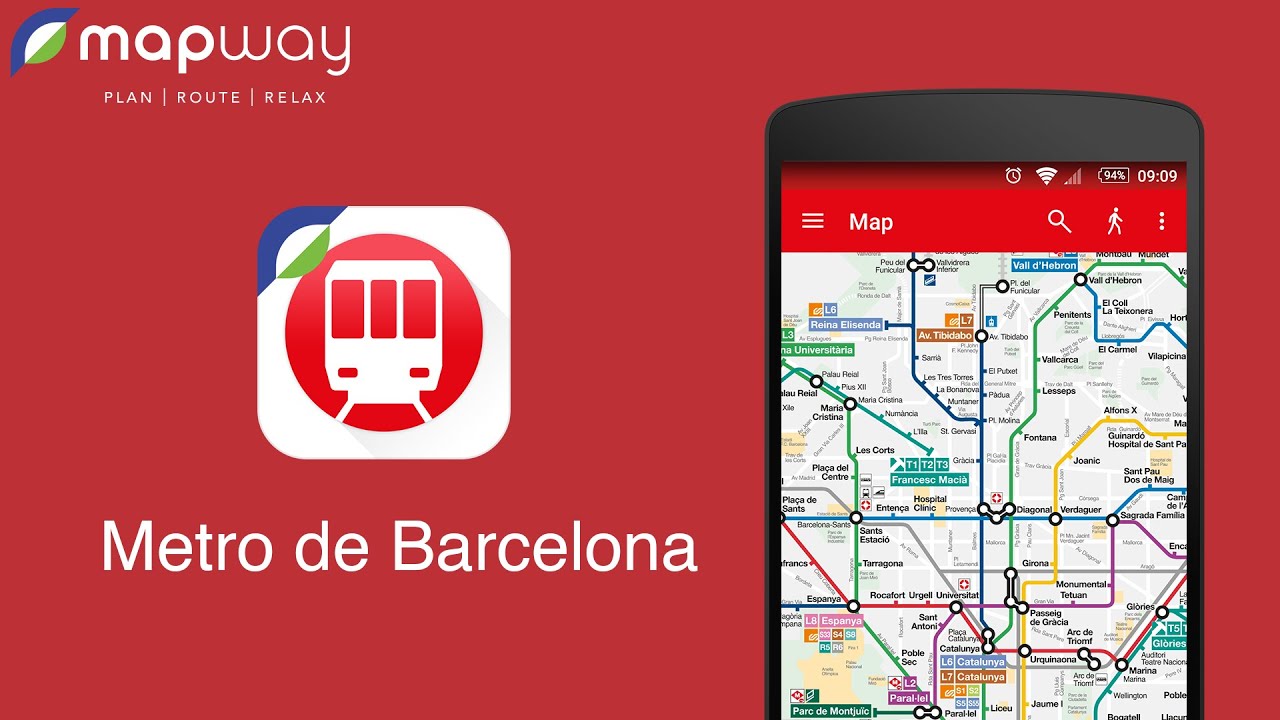 Barcelona Metro on Android - Mapway