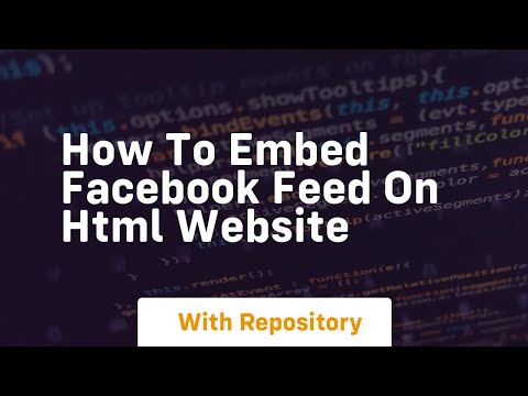 How to embed facebook feed on html website