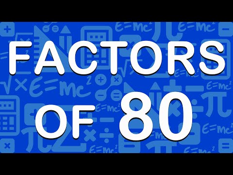 Factors of 80 / prime factors of 80 / #maths #factors # publicmaths