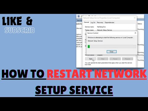 How to Restart Network Setup Service