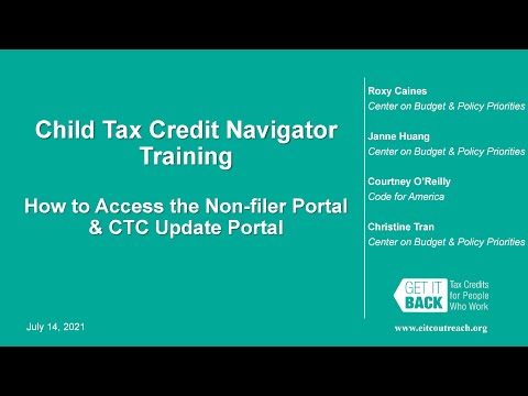Training: How to Become a CTC Navigator and Non-filer Portal Walk-through