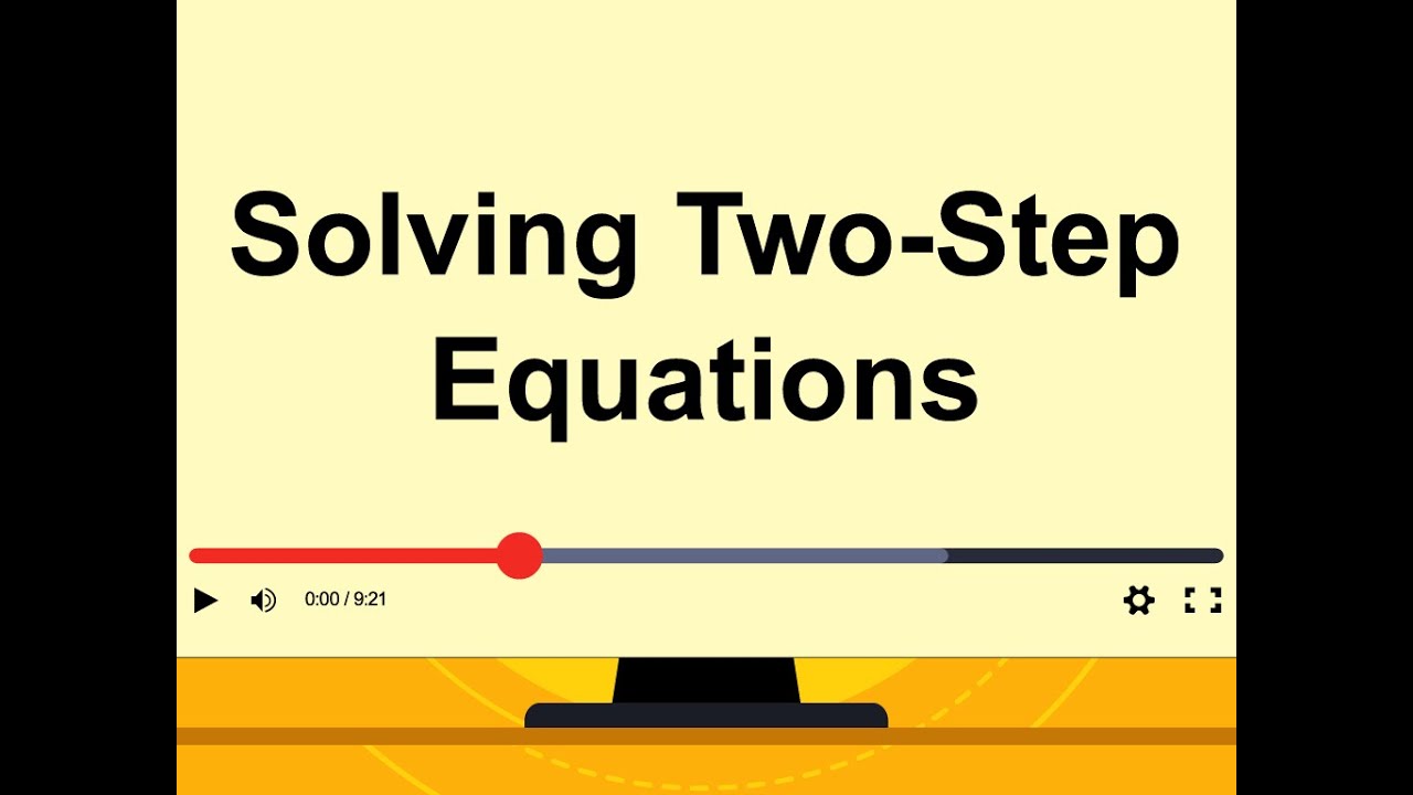 Video Tutorial: Solving Two-Step Equations: Example 1