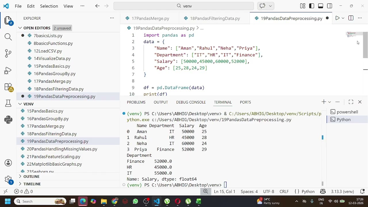 Python DataFrame Data Manipulation Tutorial | Pandas Data Manipulation for Beginners | Part 19