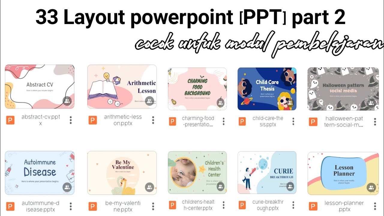33 Layout powerpoint [PPT] cocok untuk modul pembelajaran