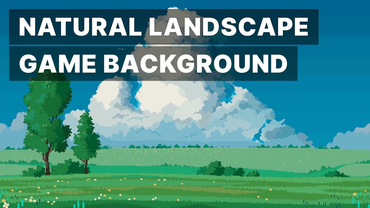 Simple Natural landscape Free Pixel Art Background