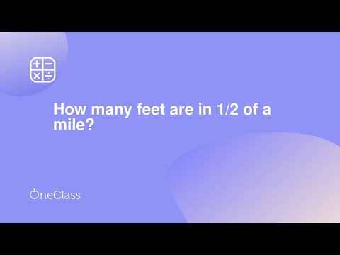 How many feet are in 1/2 of a mile?