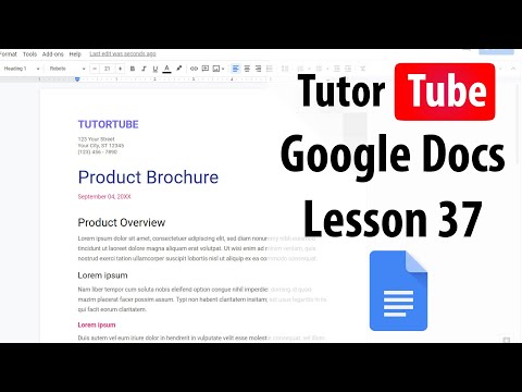 Google Docs Tutorial - Lesson 37 - Inserting and Adding Data in Table