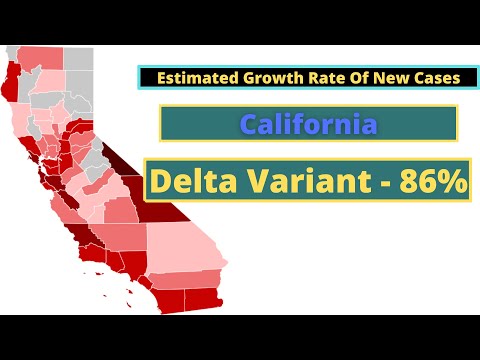 Delta Variant Covid in San Francisco & Los Angeles California. Growth Rate of Delta Variant in CA.