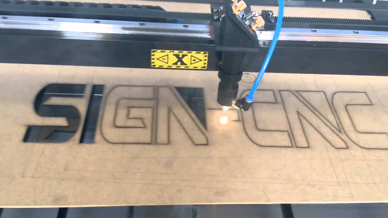 SIGN-1390 90W laser cutting machine for advertising words making, wood cutting