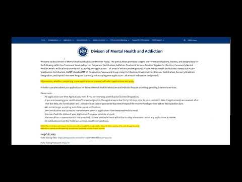 DMHA Provider Portal Application Submission - Initial