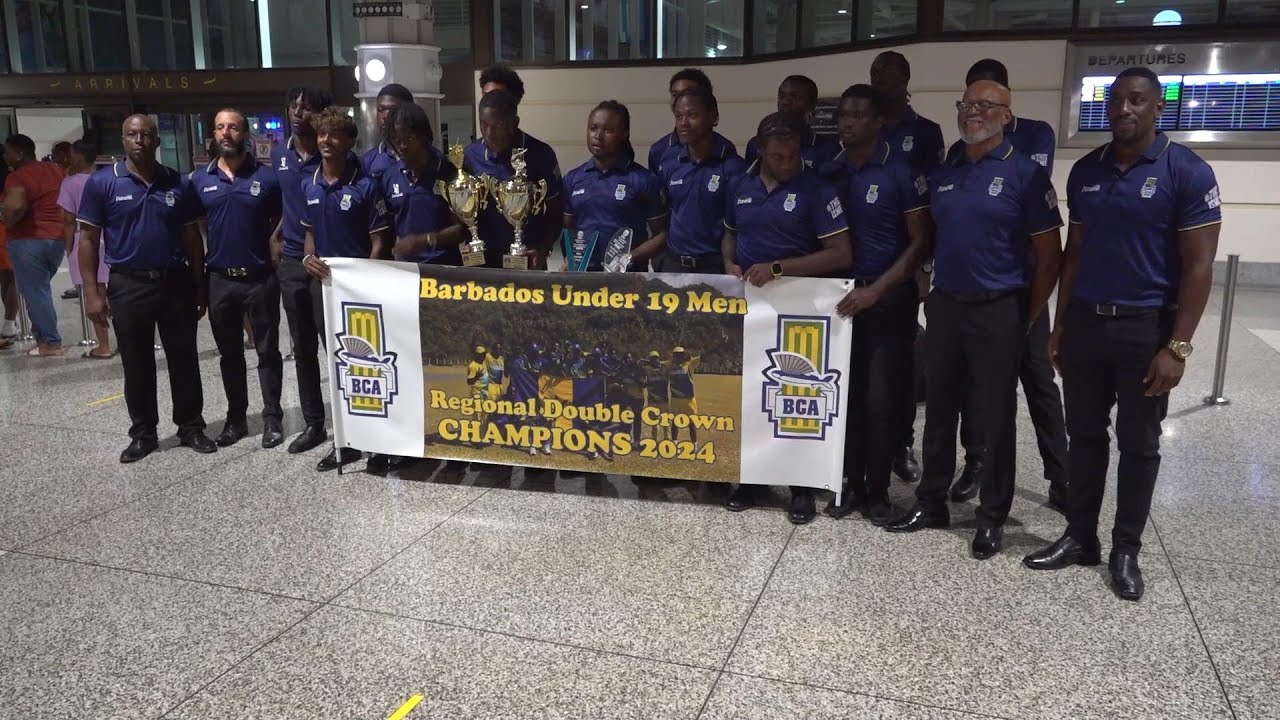Double crown cricket champions are home