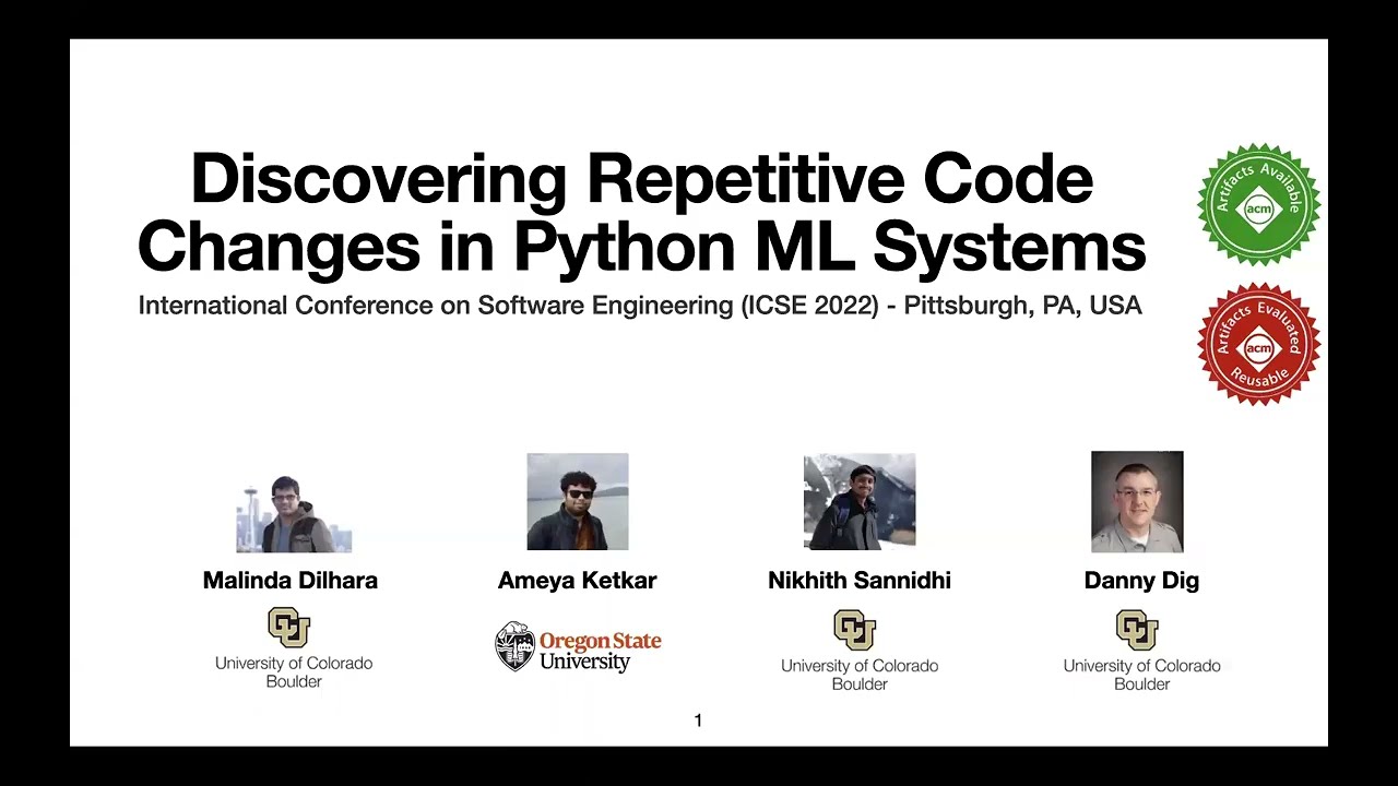 Discovering Repetitive Code Changes in Python ML Systems