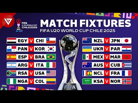 🔴FIFA U20 World Cup Chile 2025: Group Match Schedule & Fixtures Today