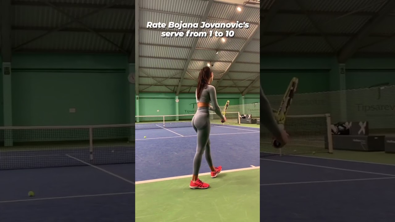 Bojana Jovanovic serve - Most viewed video of the year on Tennis Legend
