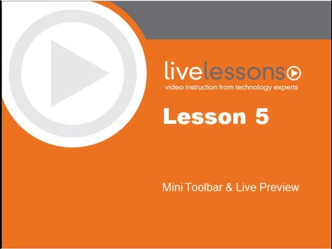 Lesson - 5 ( Excel Mini Toolbar & Live Preview )