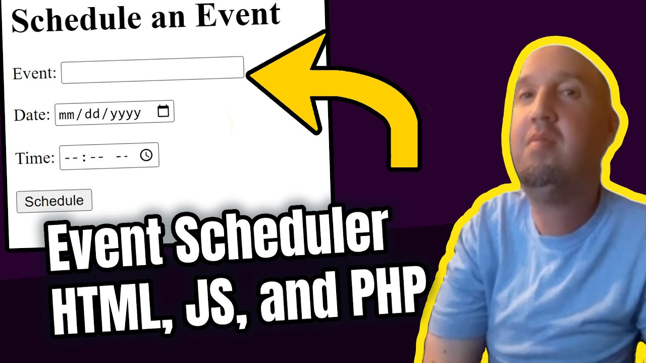 Event Scheduler App With HTML, JavaScript, PHP Tutorial.