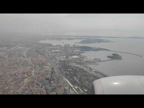 Pegasus Airlines. Boeing 737-800. TC-CRB.Landing in Istanbul Sabiha Gökçen SAW. Посадка в Стамбуле.