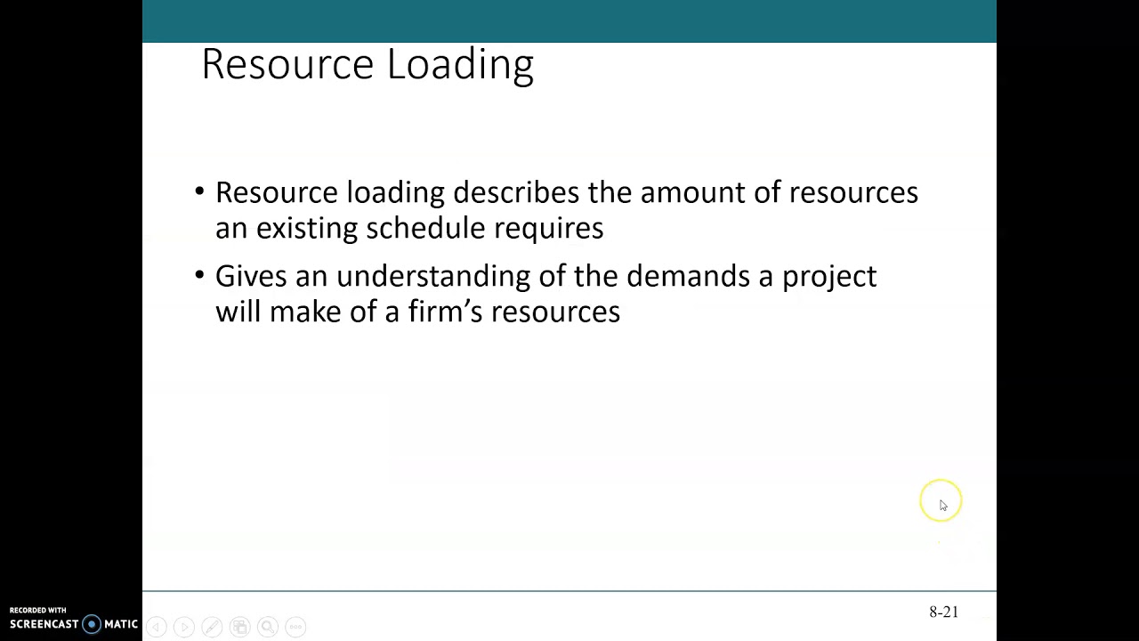 05 Resource Allocation Problem and Loading