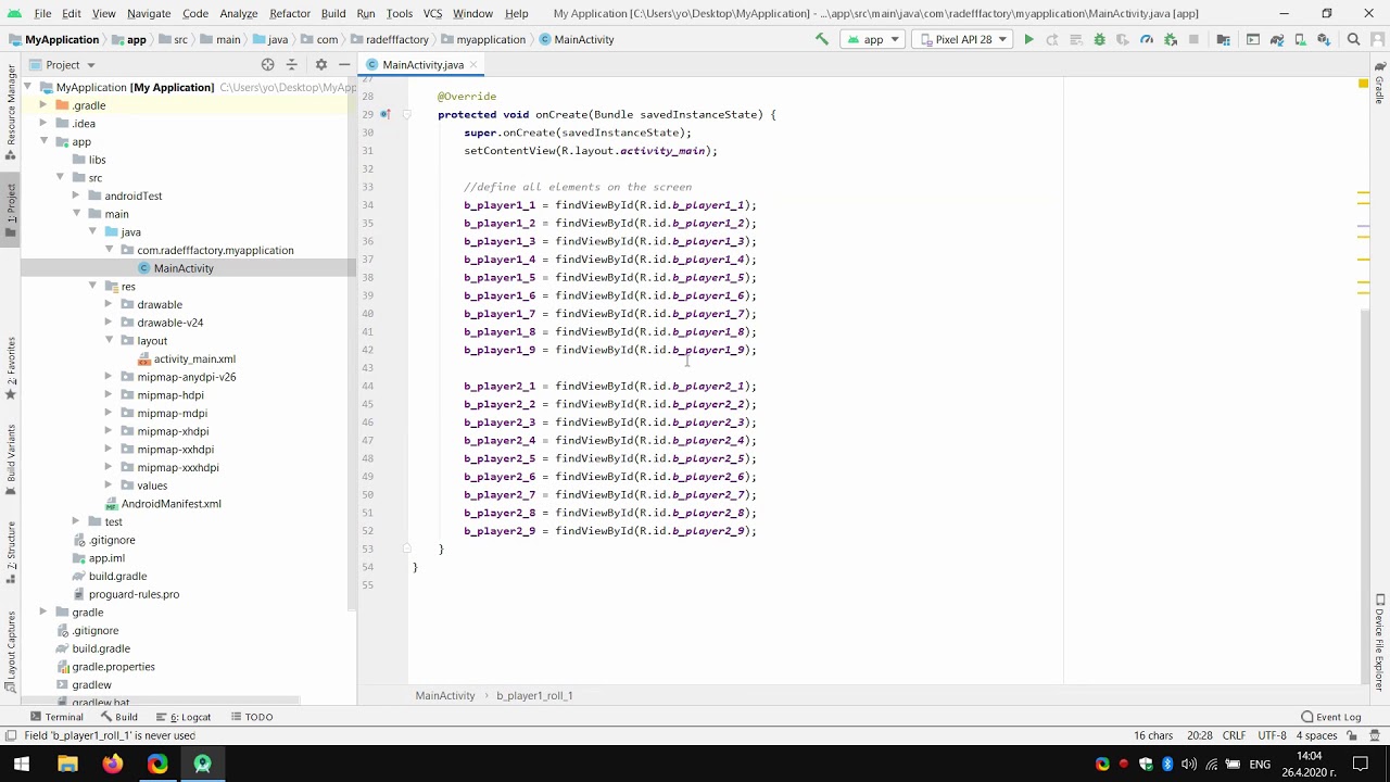 Develop Shut The Box (Dice Game) in Android Studio