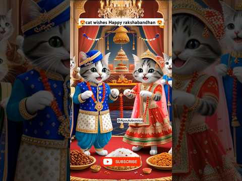 cat wishes Happy rakshabandhan #rakshabandhan #song #ytshorts #creative