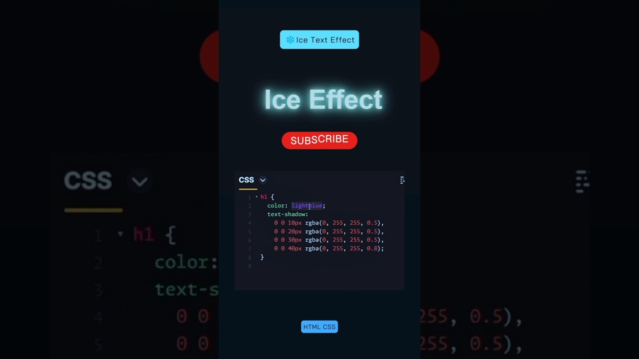 Ice Text effect #css #effects